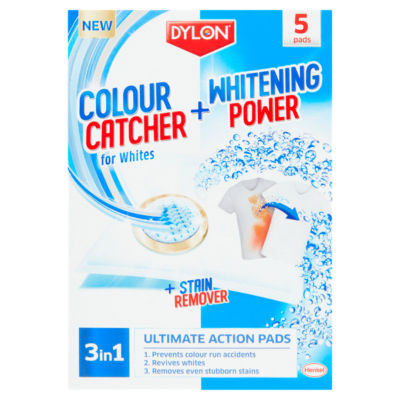 Dylon Colour Catcher + Whitening Power + Stain Remover for Whites ...