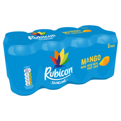 Rubicon Sparkling Mango 8 x 330ml - ASDA Groceries