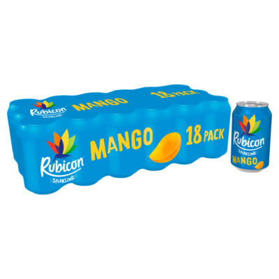 Rubicon Sparkling Mango Juice Soft Drink 18 x 330ml - ASDA Groceries