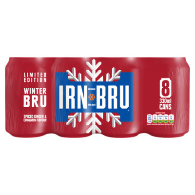 Irn-Bru Limited Edition Winter Bru Spiced Ginger & Cinnamon Flavour 8 x ...