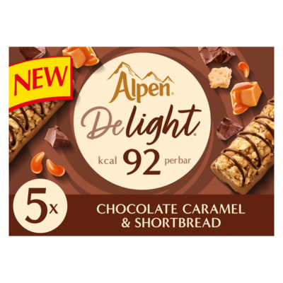 Alpen Delight 5 Chocolate Caramel & Shortbread Bars 120g - ASDA Groceries