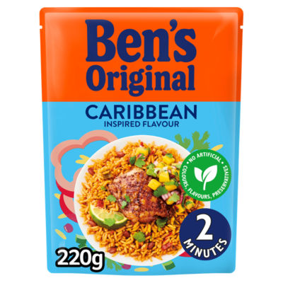 Ben's Original Bens Original Caribbean Microwave Rice 220g - ASDA Groceries