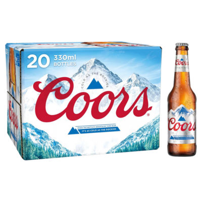 Coors Lager Beer 20 x 330ml Bottle - ASDA Groceries