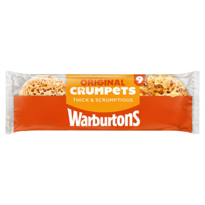 Warburtons 9 Original Crumpets - ASDA Groceries