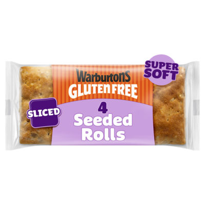 Warburtons Gluten Free 4 Super Soft Sliced Seeded Rolls - ASDA Groceries