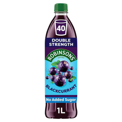 Robinsons Double Strength Blackcurrant No Added Sugar Squash 1L - ASDA ...