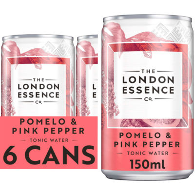 London Essence Co. Pomelo & Pink Pepper Tonic Water Cans Bottles 6 x ...