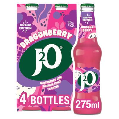 J2O J2o Dragonberry Blackberry & Dragon Fruit Bottles 4 x 275ml - ASDA ...