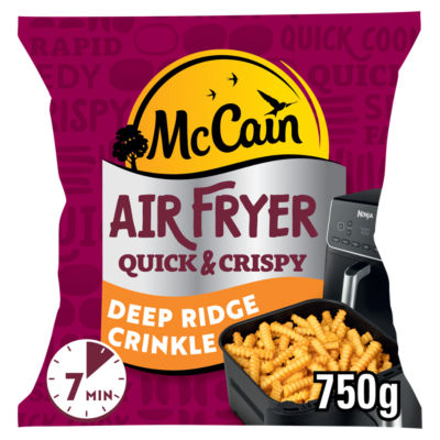McCain Air Fryer Deep Ridge Crinkle Cut Chips 750g - ASDA Groceries