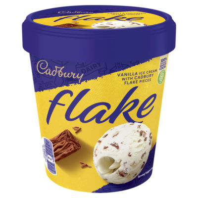 Cadbury Flake Vanilla Ice Cream with Cadbury Flake Pieces 425ml - ASDA ...