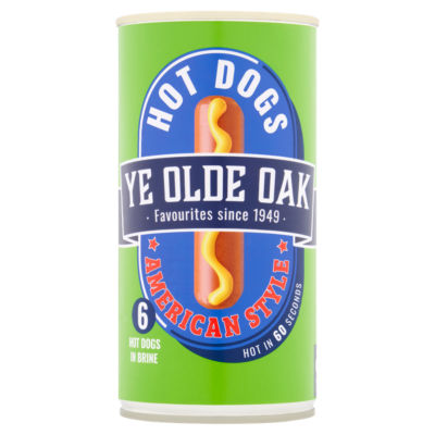 Ye Olde Oak 6 American Style Hot Dogs in Brine 560g - ASDA Groceries