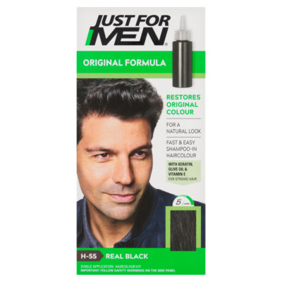 Just For Men Original Formula H-55 Real Black Single Application ...
