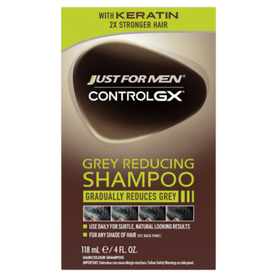 Just For Men Controlgx Grey Reducing Haircolour Shampoo 118ml - ASDA ...