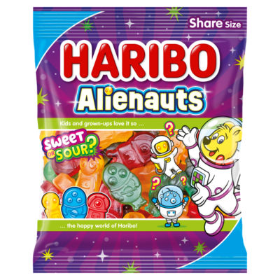 Haribo HARIBO Alienauts Sweet and Sour Fruit Flavour Jelly Sweets ...
