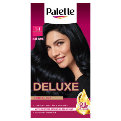 Palette Deluxe Creme Colouration 1-1 Blue Black Hair Dye - ASDA Groceries