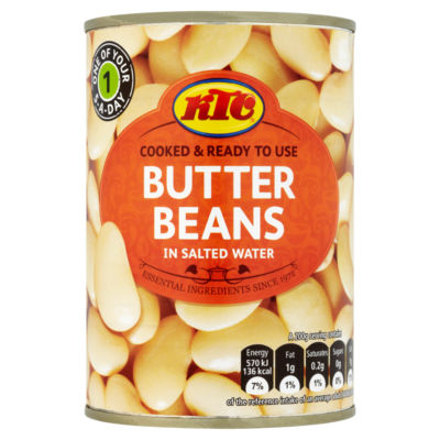 KTC Butter Beans in Salted Water 400g - ASDA Groceries