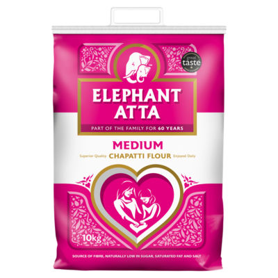 Elephant Atta Medium Chapatti Flour 10kg - ASDA Groceries