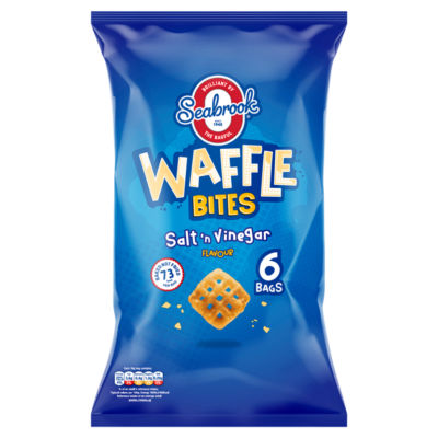 Seabrook Salt 'N Vinegar Flavour Waffle Bites 6 x 16g - ASDA Groceries