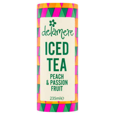 Delamere Iced Tea Peach & Passion Fruit 235ml - ASDA Groceries