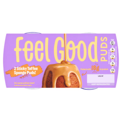 Feel Good Sticky Toffee Sponge Puds! 2 x 103g (206g) - ASDA Groceries