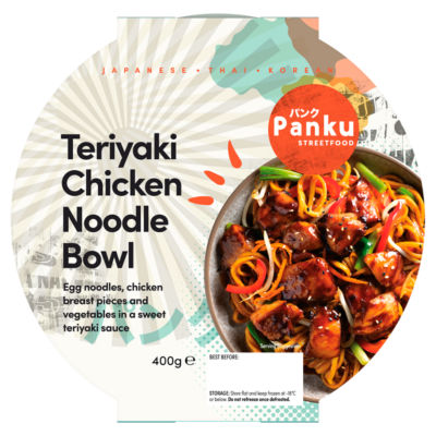 Panku Streetfood Teriyaki Chicken Noodle Bowl 400g - ASDA Groceries