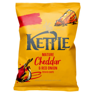 Kettle Mature Cheddar & Red Onion Potato Chips 130g - ASDA Groceries