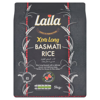 Laila Xtra Long Basmati Rice 5kg - ASDA Groceries