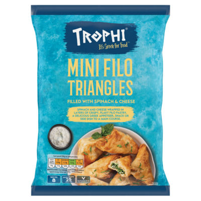 Trophi Mini Filo Triangles Filled with Spinach & Cheese 400g - ASDA ...