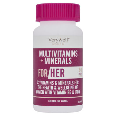 Verywell Women Multivitamins + Minerals for Her 1 A Day 30 Tablets ...
