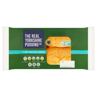 The Real Yorkshire Pudding Co. 4 Large Gluten Free Yorkshire Puddings ...