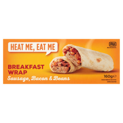 Heat Me, Eat Me Breakfast Wrap Sausage, Bacon & Beans - ASDA Groceries