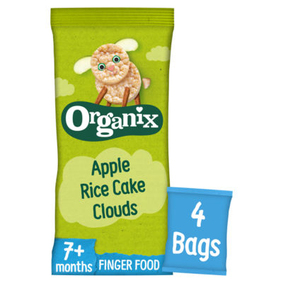 Organix Apple Rice Cake Clouds Organic Baby Snacks Multipack 4x18g 7 ...
