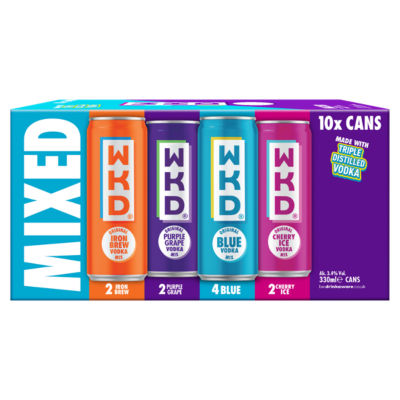 WKD Mixed Original Vodka Mix 10x 330ml - ASDA Groceries