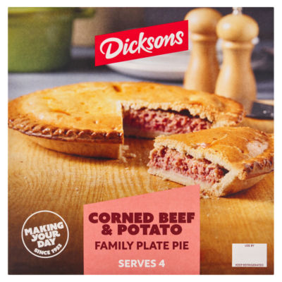 Dicksons Corned Beef & Potato Family Plate Pie 720g - ASDA Groceries