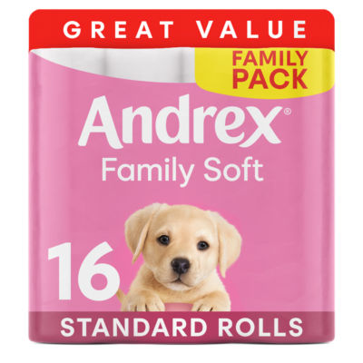 Andrex Family Soft Toilet Tissue 16 Rolls - ASDA Groceries