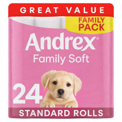 Andrex Family Soft Toilet Tissue 24 Rolls - ASDA Groceries