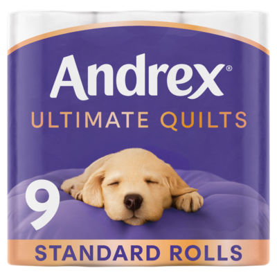 Andrex Ultimate Quilts Toilet Tissue 9 Rolls - ASDA Groceries