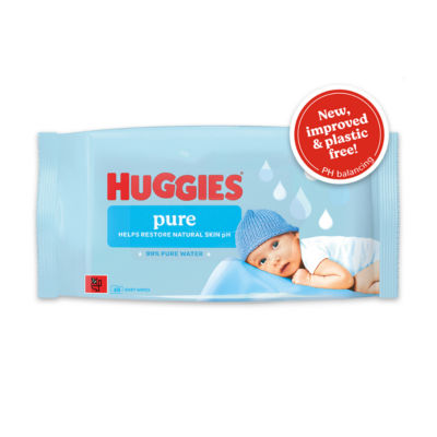 Huggies Pure Plastic Free Baby Wipes 48 wipes - ASDA Groceries