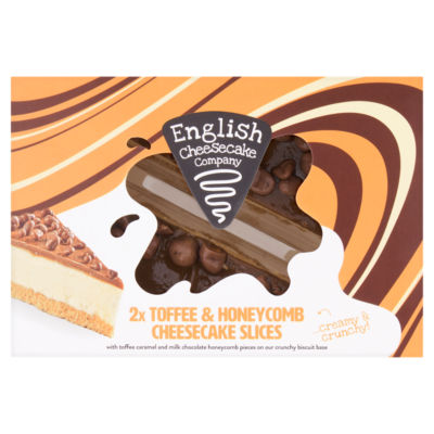 English Cheesecake Company 2 Toffee & Honeycomb Cheesecake Slices 214g ...