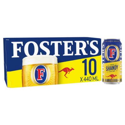 Foster's Fosters Proper Lager Shandy Beer 3% ABV Multipack Cans ...