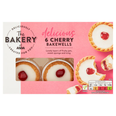 The BAKERY at ASDA The Bakery 6 Cherry Bakewells - ASDA Groceries