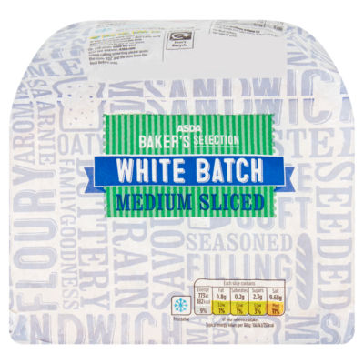 ASDA Baker's Selection Baker's Selection White Batch Medium Sliced 800g ...