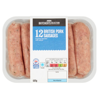 ASDA Butcher's Selection 12 Pork Sausages - ASDA Groceries