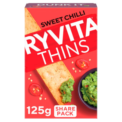 Ryvita Thins Sweet Chilli Flatbread Crackers 125g - ASDA Groceries