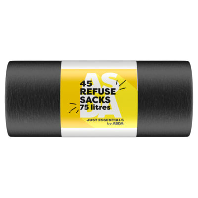 JUST ESSENTIALS by ASDA Just Essentials 45 Refuse Sacks 75 Litres ...