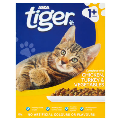 ASDA Tiger Complete with Chicken, Turkey & Vegetables 1+ Years 950g ...