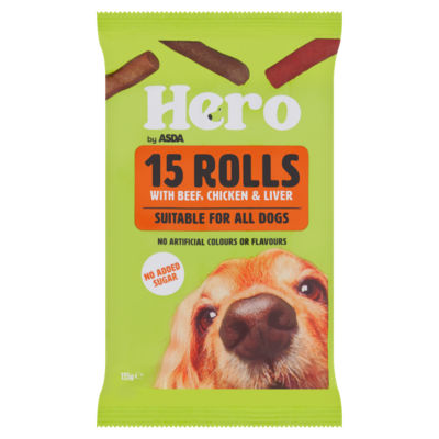 Hero by ASDA Hero 15 Rolls with Beef, Chicken & Liver 135g - ASDA Groceries