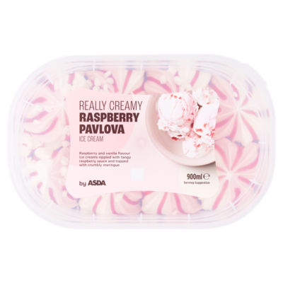 ASDA Really Creamy Raspberry Pavlova Ice Cream 900ml - ASDA Groceries