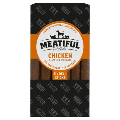 Meatiful 5 Deli Sticks Chicken & Sweet Potato 110g - ASDA Groceries