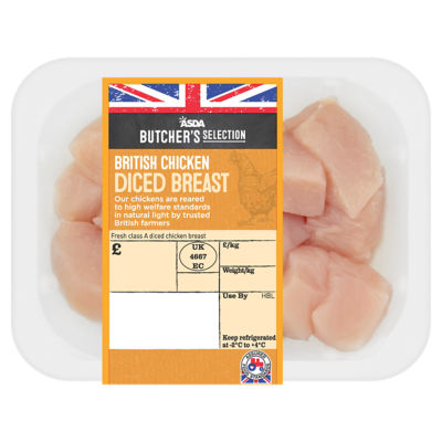 ASDA Butcher's Selection Diced Chicken Breast - ASDA Groceries